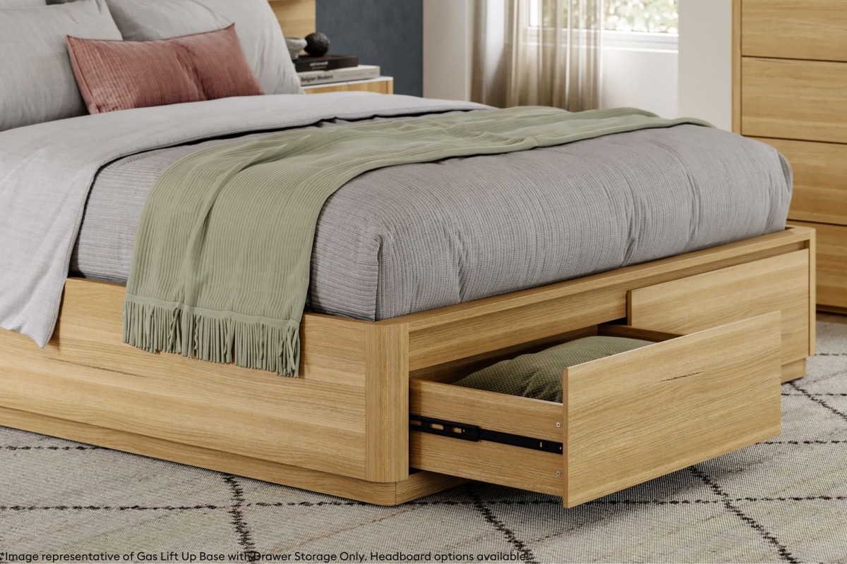 Elements Queen Headboard with Gas Lift Base Bedshed