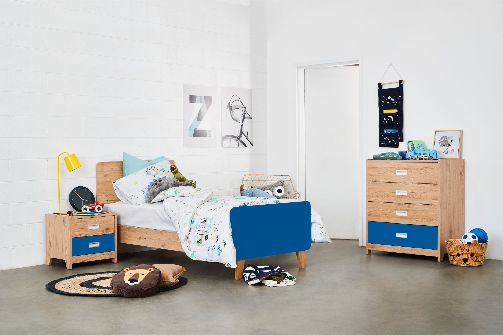 Ashley Blue Single Bed Frame | Bedshed