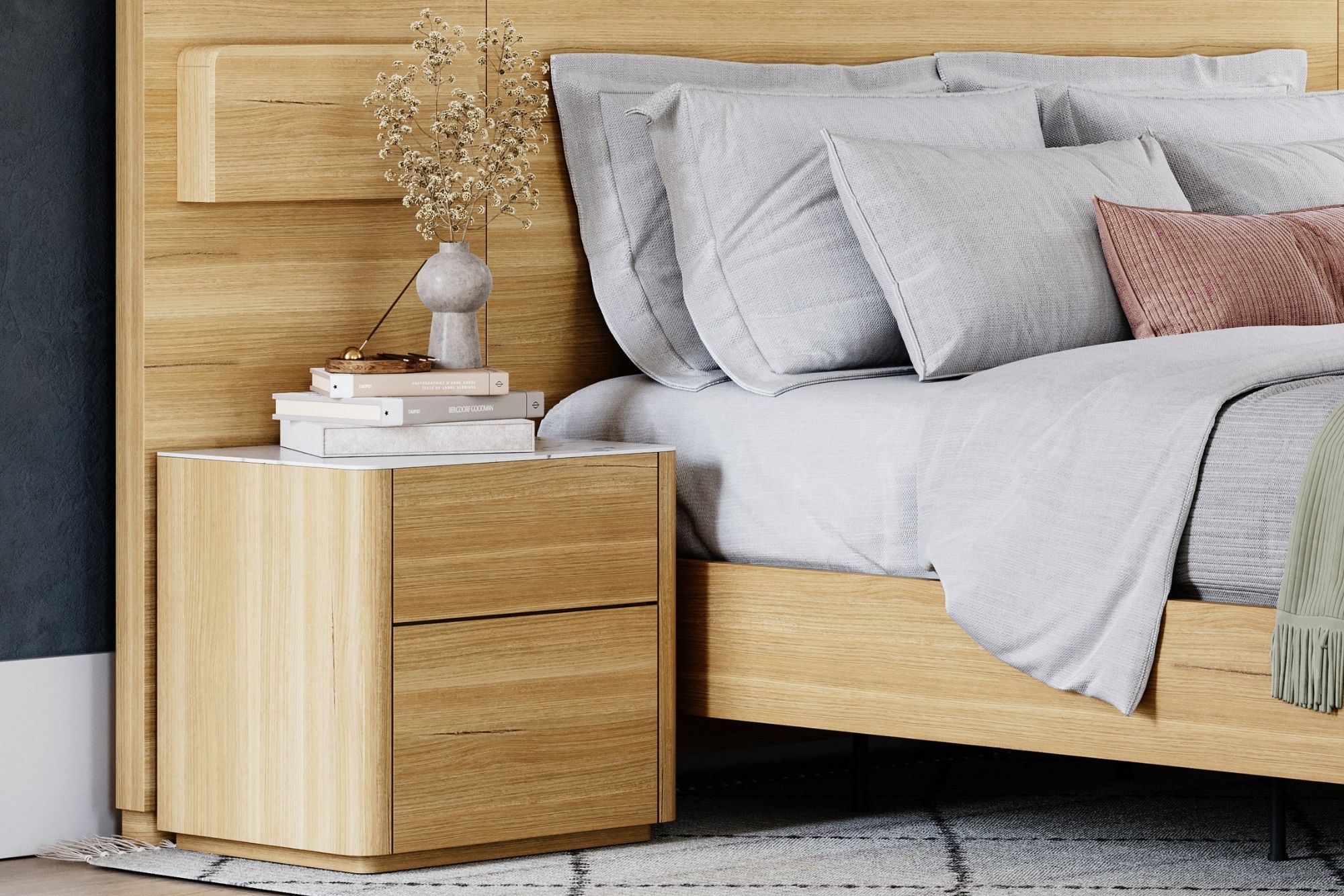 Elements Bedside with Optional Ceramic Top | Bedshed