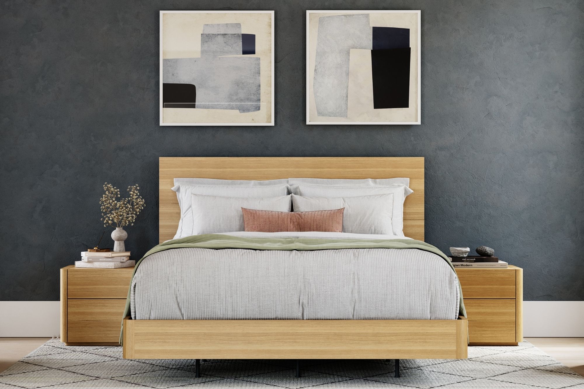 Elements King Headboard and Floating Base | Bedshed