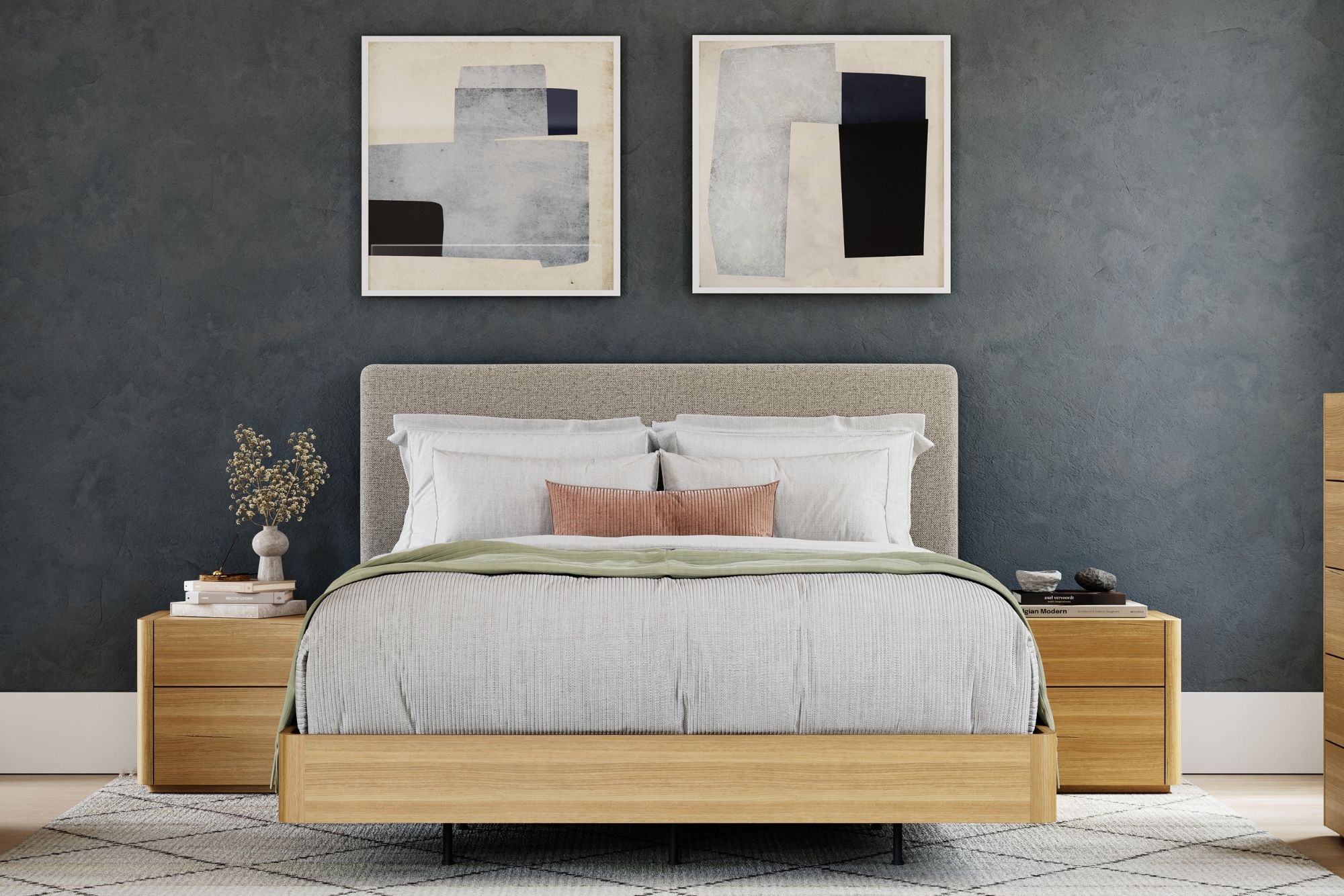 Elements Upholstered Headboard with Base Options | Bedshed