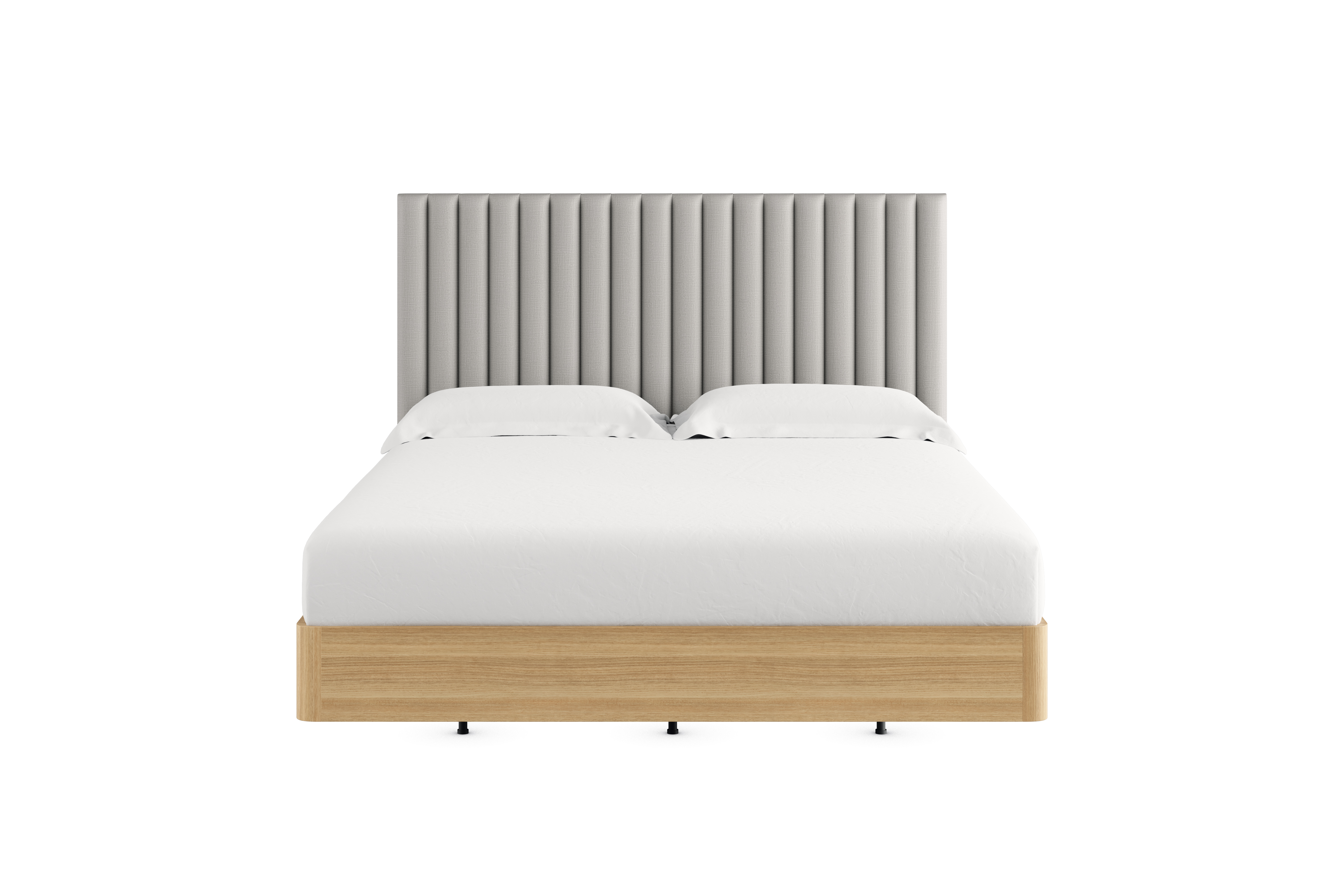 Created by You Infinity Sutton Headboard King and Elements Floating Base - Madison Silver | Bedshed