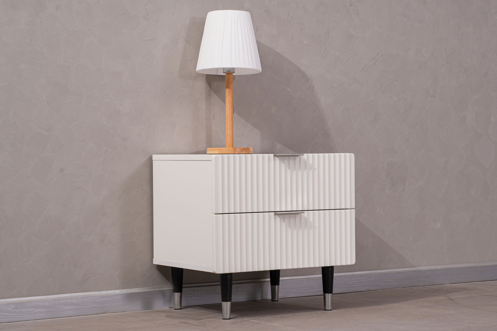 Ivory Wave Bedside | Bedshed