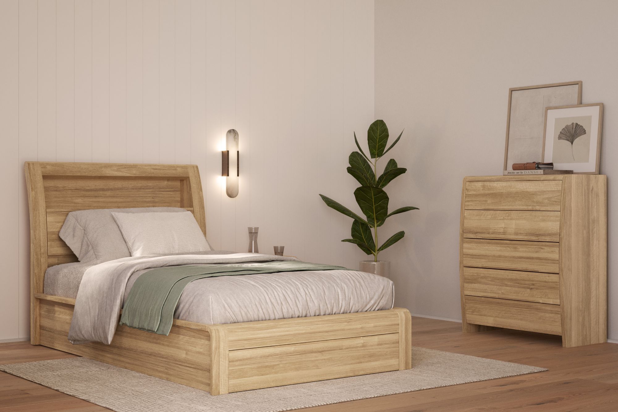 Wellard Natural King Single Bed Frame | Bedshed