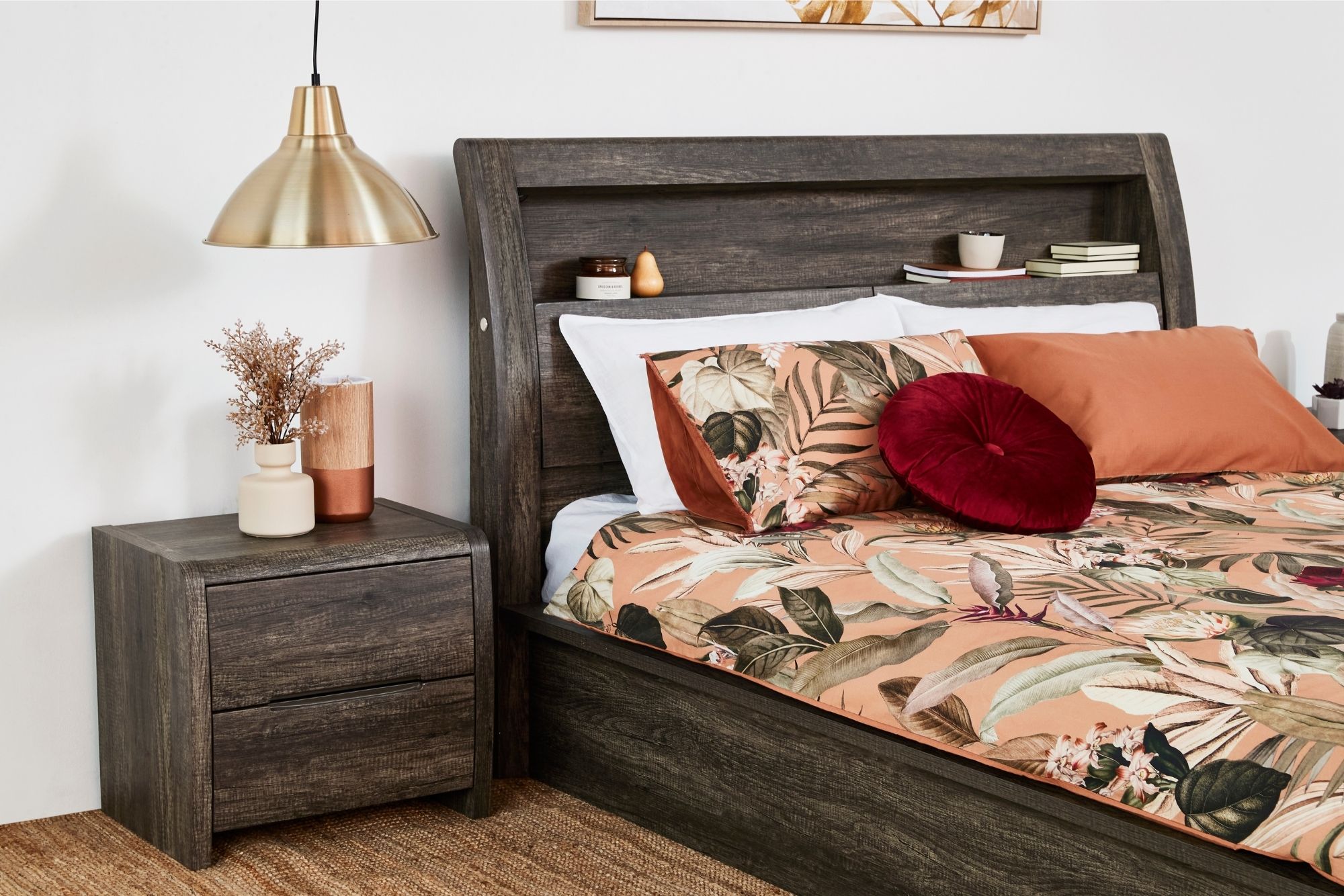 Wellard Charcoal Bedside | Bedshed